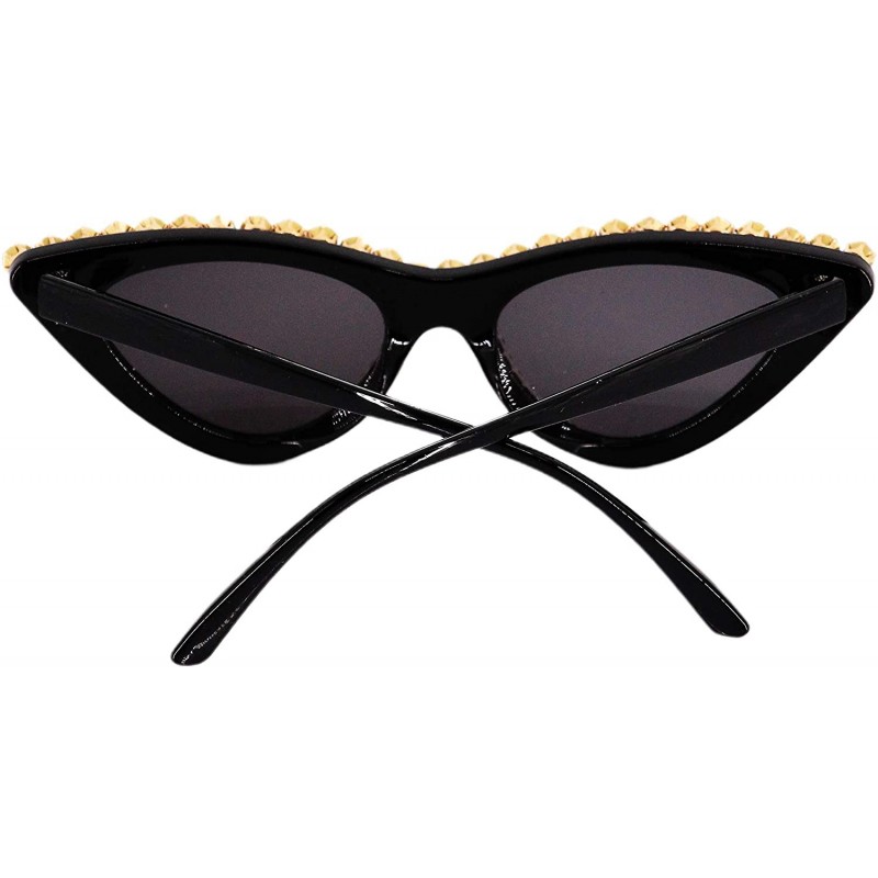 Sparkling Crystal Cat Eye Sunglasses Uv Protection Rhinestone