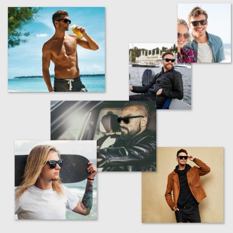 Super Dark Black Lens Mens Sunglasses Retro Classic 80s Stylish